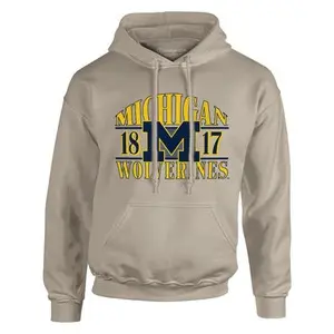 IMAGE ONE Michigan Wolverines Upper Arch Letters Pullover Hoodie