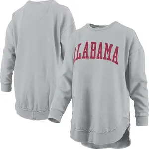 PRESSBOX Alabama Crimson Tide Melange Poncho Fleece Pullover Sweatshirt - Gray