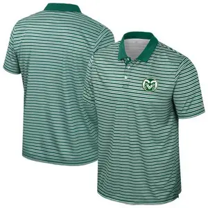 COLOSSEUM Colorado State Rams Striped Polo - Green