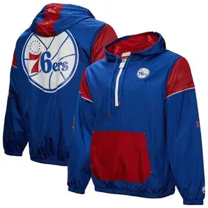 Mitchell & Ness Philadelphia 76ers Hardwood Classics Team Og 3.0 Anorak Windbreaker Jacket - Royal
