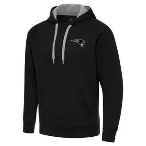 ANTIGUA New England Patriots Victory Pullover Hoodie - Black