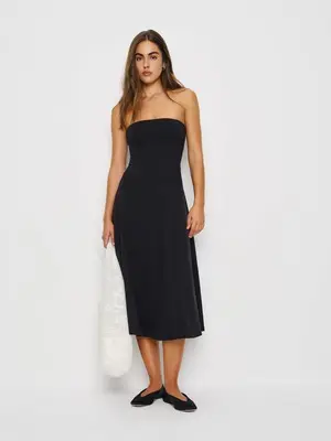 REFORMATION Lora Knit Midi Dress - Black