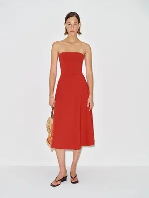 REFORMATION Lora Knit Dress - Red
