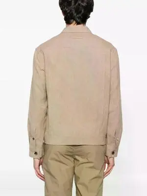 Zegna Leather Shirt Jacket - Neutrals
