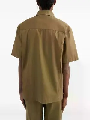 JIL SANDER Cotton Taffeta Polo Shirt - Green