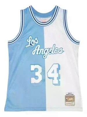 Mitchell & Ness X Nba La Lakers 1996 Shaquille O'neal Split Swingman Tank Top - Blue