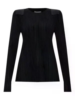 Helmut Lang Ribbed Long-sleeve Top - Black