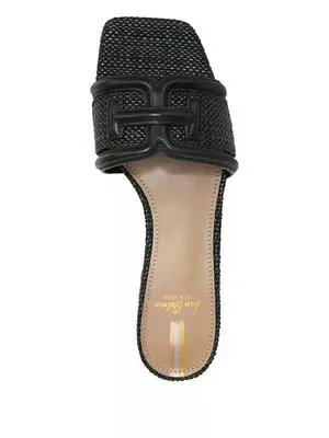 Sam Edelman 45mm Waylon Textured Block-heel Sandals - Black