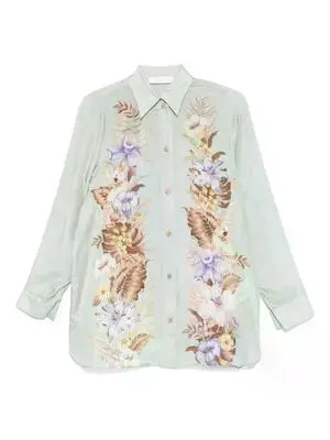Zimmermann Coco Silk Shirt - Green