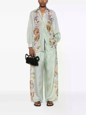 Zimmermann Coco Silk Shirt - Green