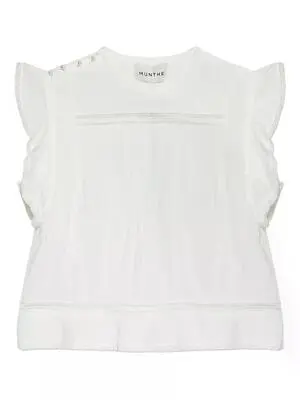 Munthe Ruffled Short-sleeve Blouse