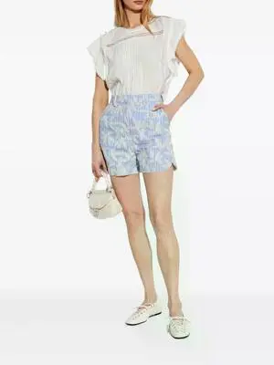 Munthe Ruffled Short-sleeve Blouse