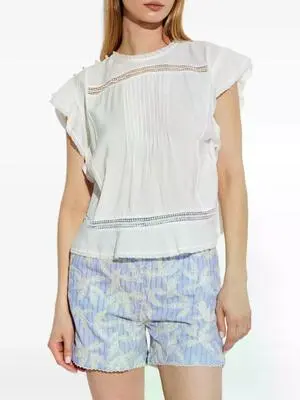 Munthe Ruffled Short-sleeve Blouse