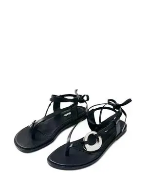 ALOHAS Morosia Flat Sandals - Black