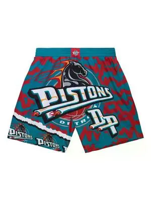 Mitchell & Ness Nba Detroit Pistons Jumbotron 2.0 Sublimated Shorts - Blue