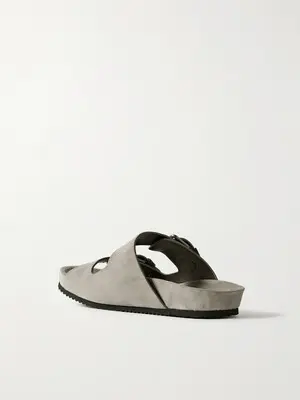 Brunello Cucinelli Bead-embellished Suede Sandals