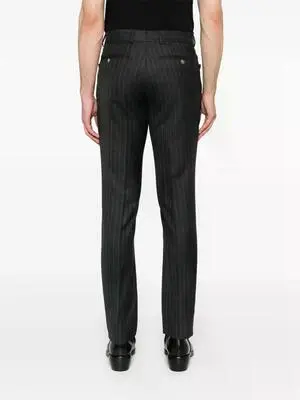 TOM FORD Striped Straight-leg Trousers - Grey
