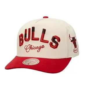 Mitchell & Ness Chicago Bulls Soul Festival Staggered Zag Pro Crown Snapback Hat - Cream