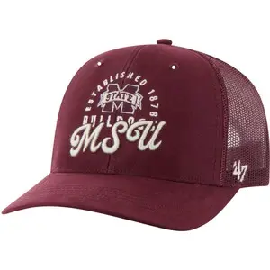 '47 Mississippi State Bulldogs Pitstop Trucker Adjustable Hat - Maroon