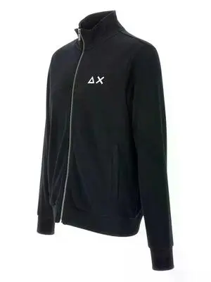 SUN 68 Zip-up Cotton Sweatshirt - Black