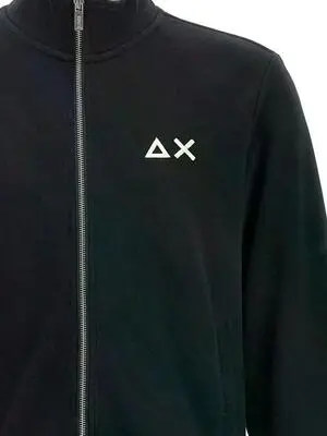SUN 68 Zip-up Cotton Sweatshirt - Black