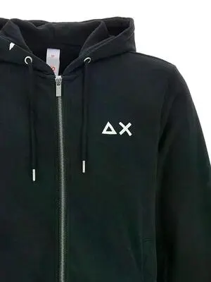SUN 68 Zip-up Cotton Hoodie - Black