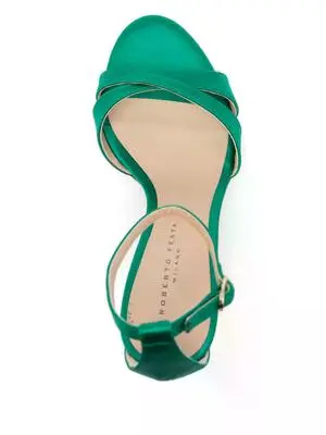 Roberto Festa 100mm Leather Heeled Sandals - Green