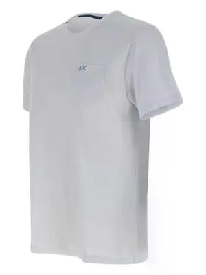 SUN 68 Logo-embroidered T-shirt - Grey