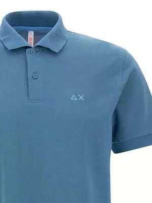 SUN 68 Embroidered-logo Polo Shirt - Blue