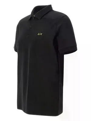 SUN 68 Logo-embroidered Polo Shirt - Black