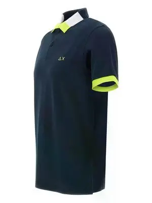 SUN 68 Colour-block Polo Shirt - Black