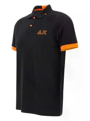 SUN 68 Jersey Polo Shirt - Black