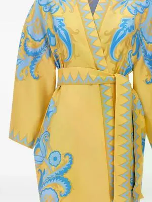 Etro Ornate-print Belted Robe Dress