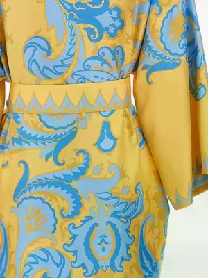 Etro Ornate-print Belted Robe Dress