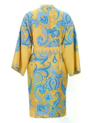 Etro Ornate-print Belted Robe Dress