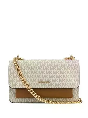 Michael Kors Clair Monogram Cross Body Bag - Neutrals