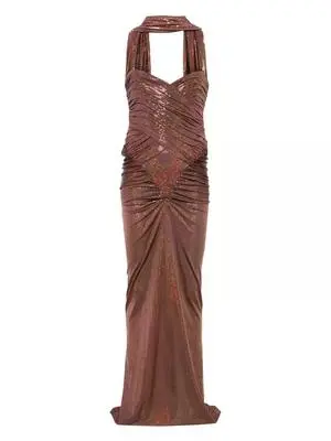 THE NEW ARRIVALS ILKYAZ OZEL Sleeveless Dress - Brown