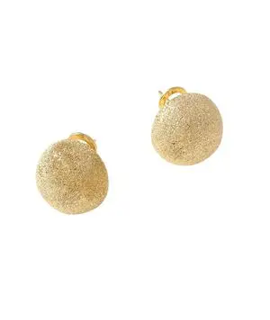 CAROLINA BUCCI 18-Karat Gold Button Earrings