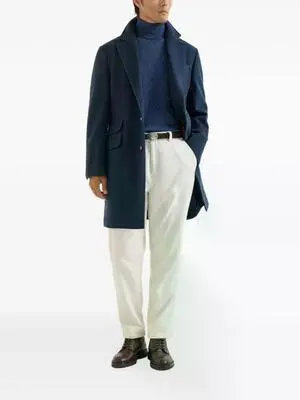 Brunello Cucinelli Cashmere Coat - Blue