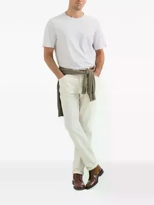 Brunello Cucinelli Logo-patch Jeans - White