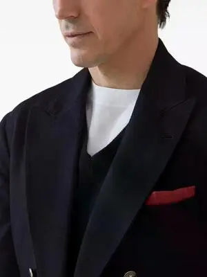 Brunello Cucinelli Silk Pocket Square - Red