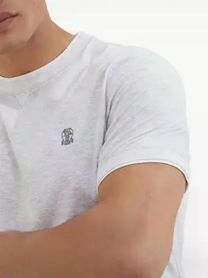 Brunello Cucinelli Logo-print T-shirt - Grey
