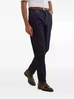 Brunello Cucinelli Logo-embroidered Jeans - Blue
