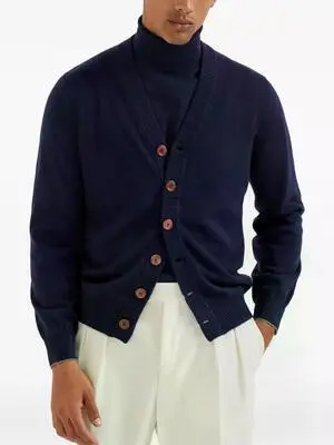 Brunello Cucinelli Cashmere Cardigan - Blue