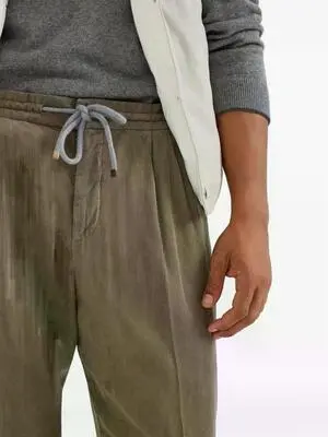 Brunello Cucinelli Cotton Straight-leg Trousers - Brown