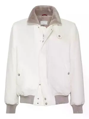 Brunello Cucinelli Cashmere Bomber Jacket - Neutrals