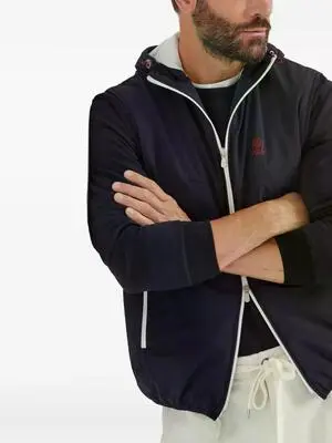 Brunello Cucinelli Zip-up Hooded Gilet - Blue