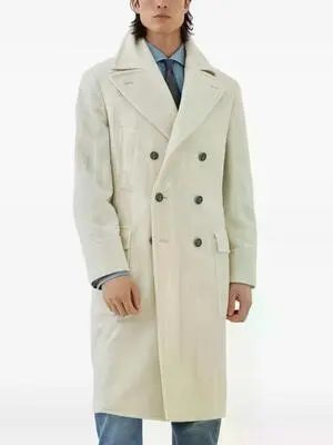 Brunello Cucinelli Cashmere Double-breasted Overcoat - Neutrals