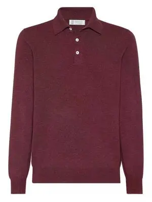 Brunello Cucinelli Knitted Polo Shirt - Red