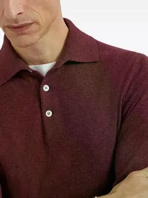 Brunello Cucinelli Knitted Polo Shirt - Red